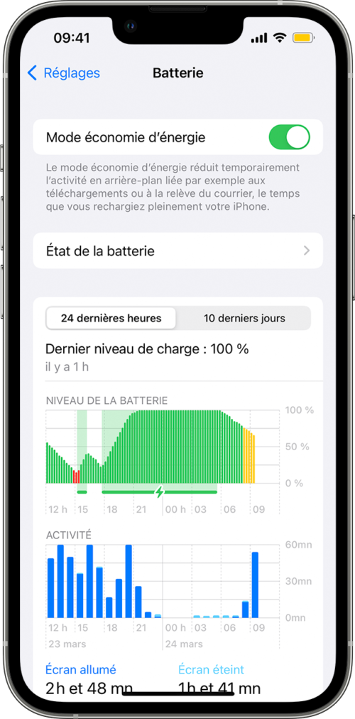 Comment activer le mode économie d’énergie pour préserver l’autonomie de la batterie d'un iPhone ...